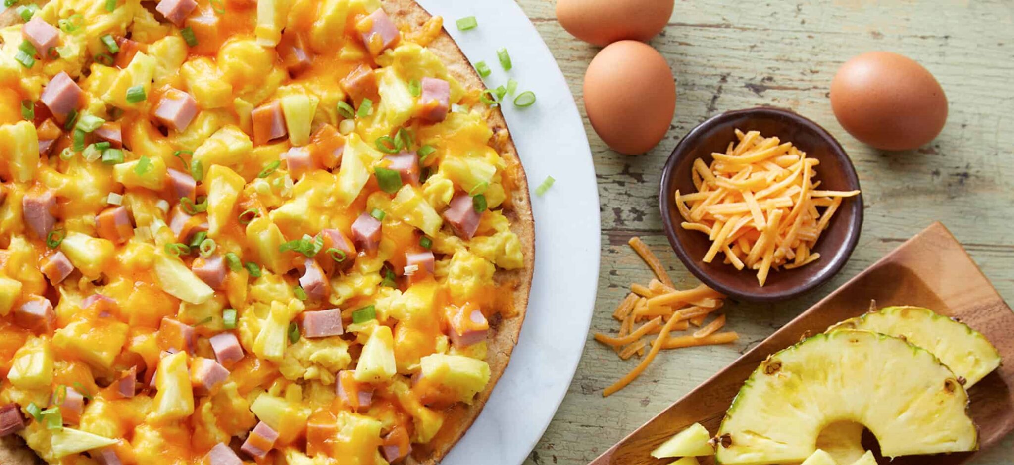 Hawaiian Scrambled Egg Pizza - American Egg Board