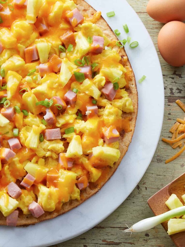 Hawaiian Scrambled Egg Pizza - American Egg Board