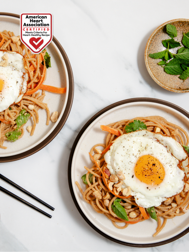 Noodles with Peanut Sauce and a Crispy Egg - American Egg Board