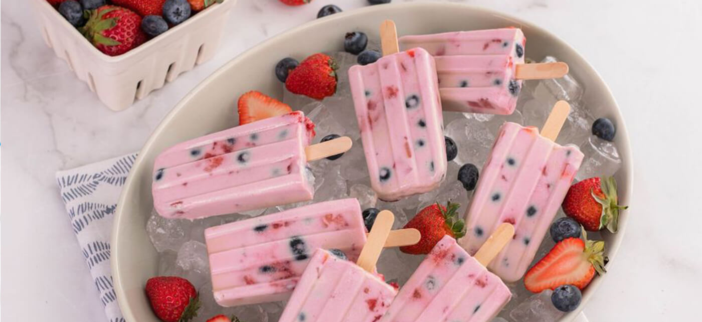 Berry Custard Popsicles - American Egg Board